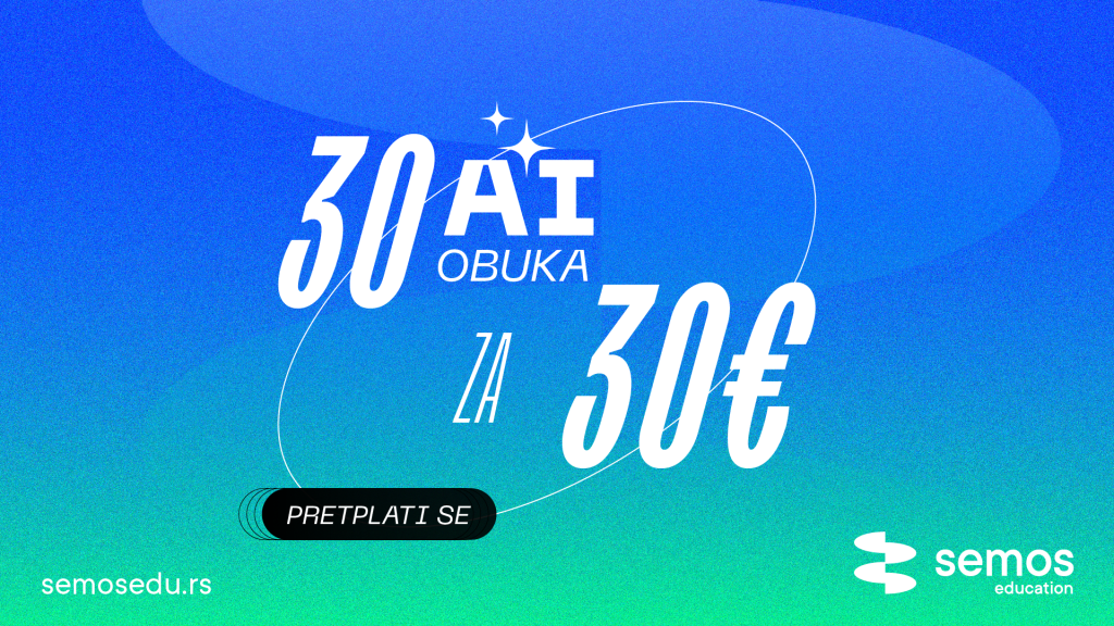 Kurs za 30 obuka za 30€ | Najbolji kurs u Srbiji